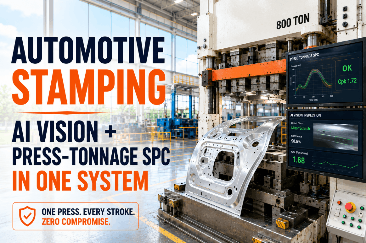 Automotive Stamping — AI Vision + Press-Tonnage SPC in One System