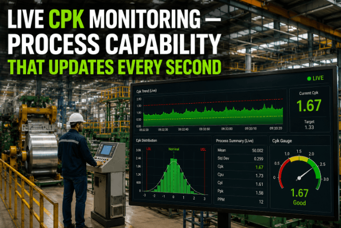 Live Cpk Monitoring — Process Capability That Updates Every Second