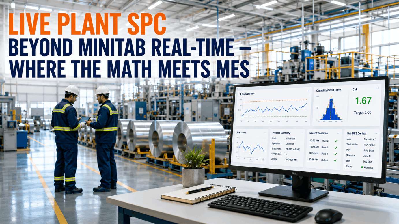 Live Plant SPC Beyond Minitab Real-Time — Where the Math Meets MES
