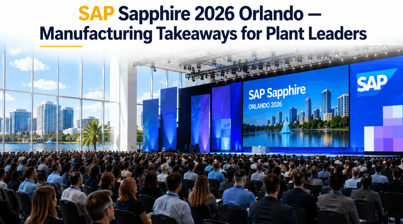 SAP Sapphire 2026 Orlando — Manufacturing Takeaways for Plant Leaders