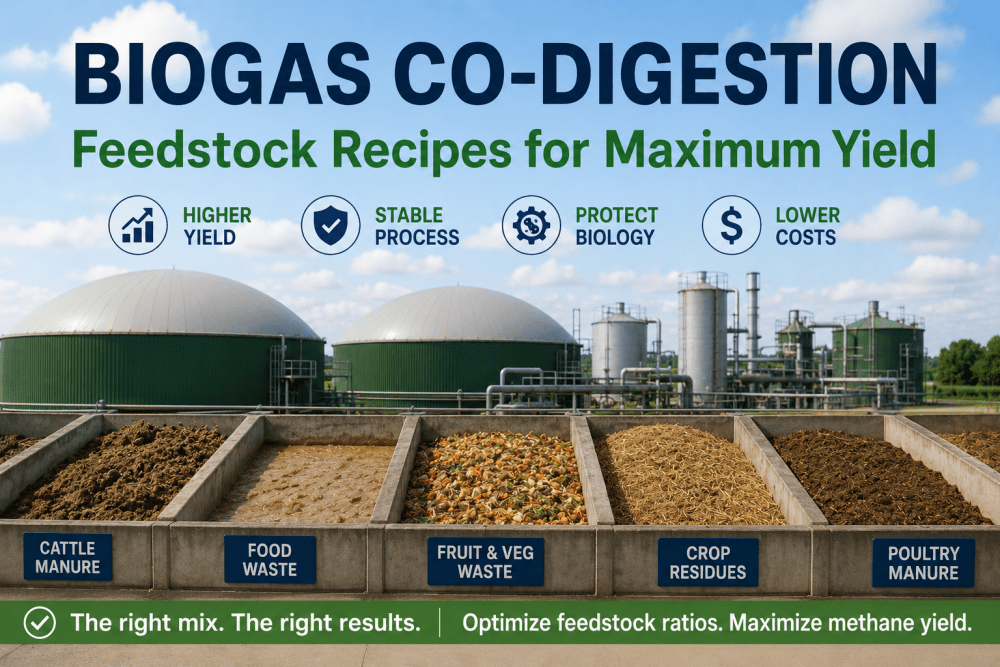 Biogas Co-Digestion Feedstock Recipes for Maximum Yield