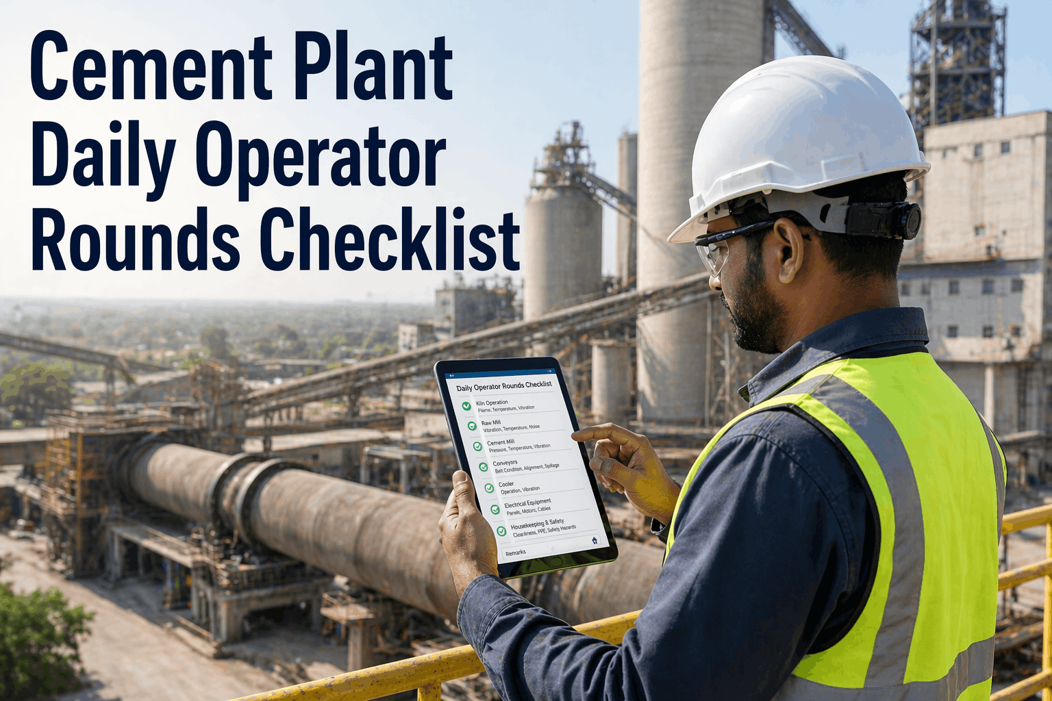 Cement Plant Daily Operator Rounds Checklist