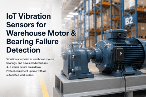 IOT Vibration Sensors for Warehouse Motor & Bearing Failure Detection