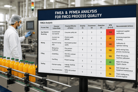 FMEA & PFMEA Analysis for FMCG Process Quality
