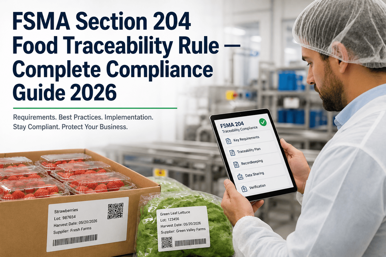 FSMA Section 204 Food Traceability Rule — Complete Compliance Guide 2026