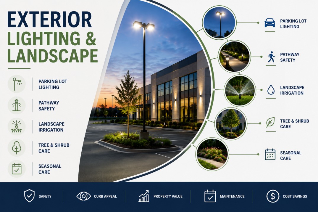 Exterior Lighting & Landscape analytics for Commercial Properties