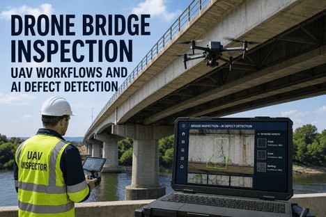Drone Bridge Inspection UAV Workflows and AI Defect Detection