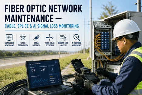 Fiber Optic Network Maintenance — Cable, Splice & AI Signal Loss Monitoring