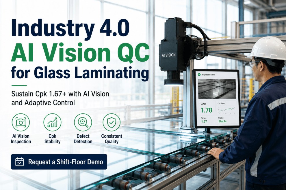 Industry 4.0 AI Vision QC for Glass Laminating