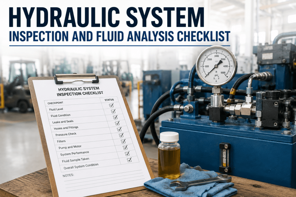 Hydraulic System Inspection and Fluid Analysis Checklist