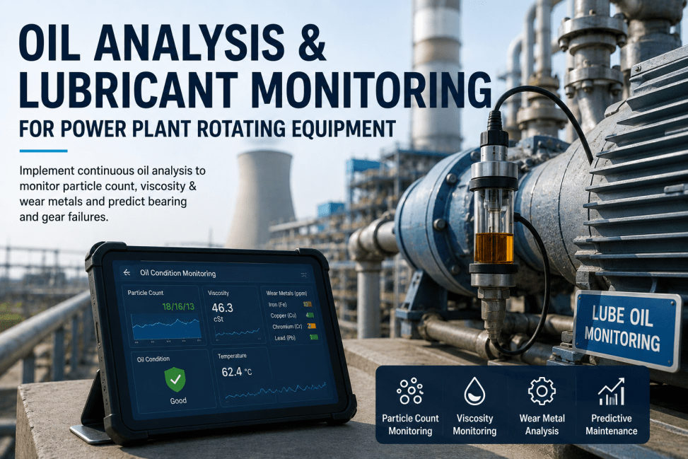 Oil Analysis & Lubricant Monitoring for Power Plant Rotating Equipment